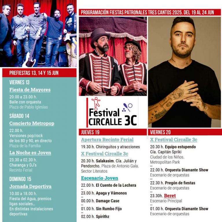 Fiestas patronales de Tres Cantos 2025 - entrescantos